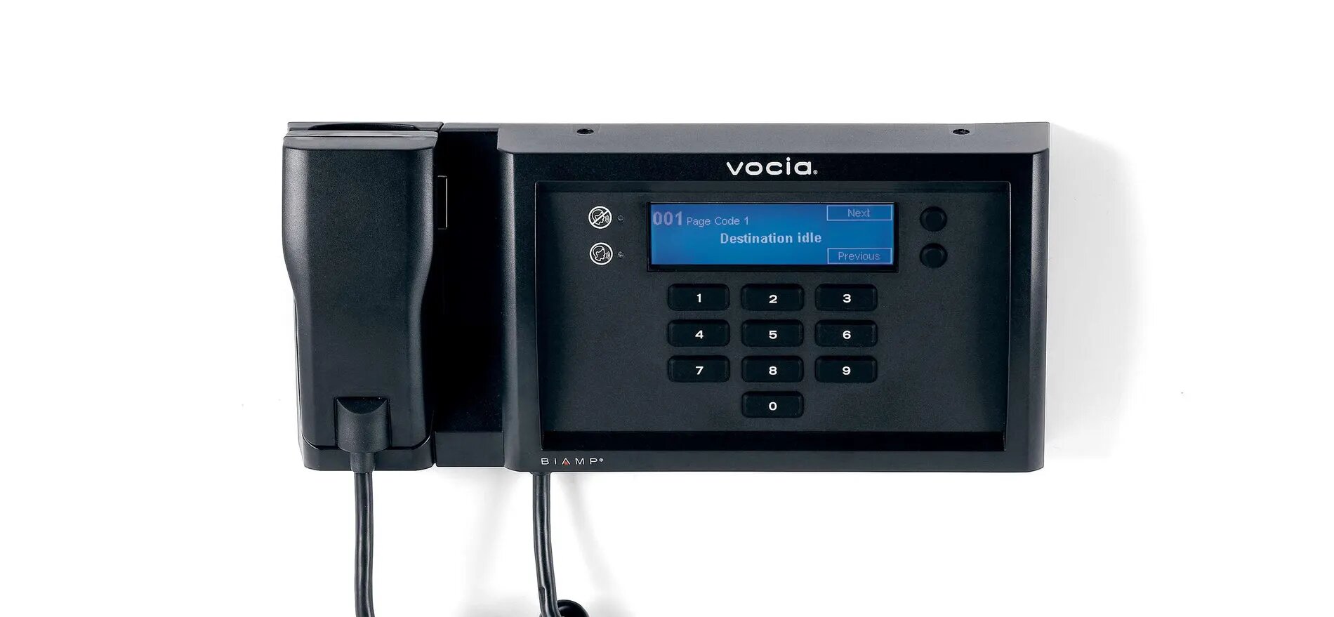 Цифровая пейджинговая настенная станция с микрофоном Biamp Vocia WS-10