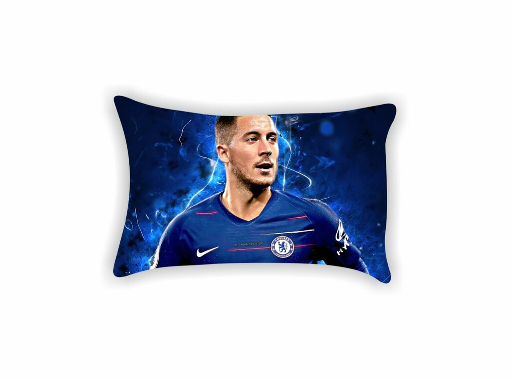 Подушка Эден Мишель Азар, Eden Michael Hazard №36, картинка с одной стороны