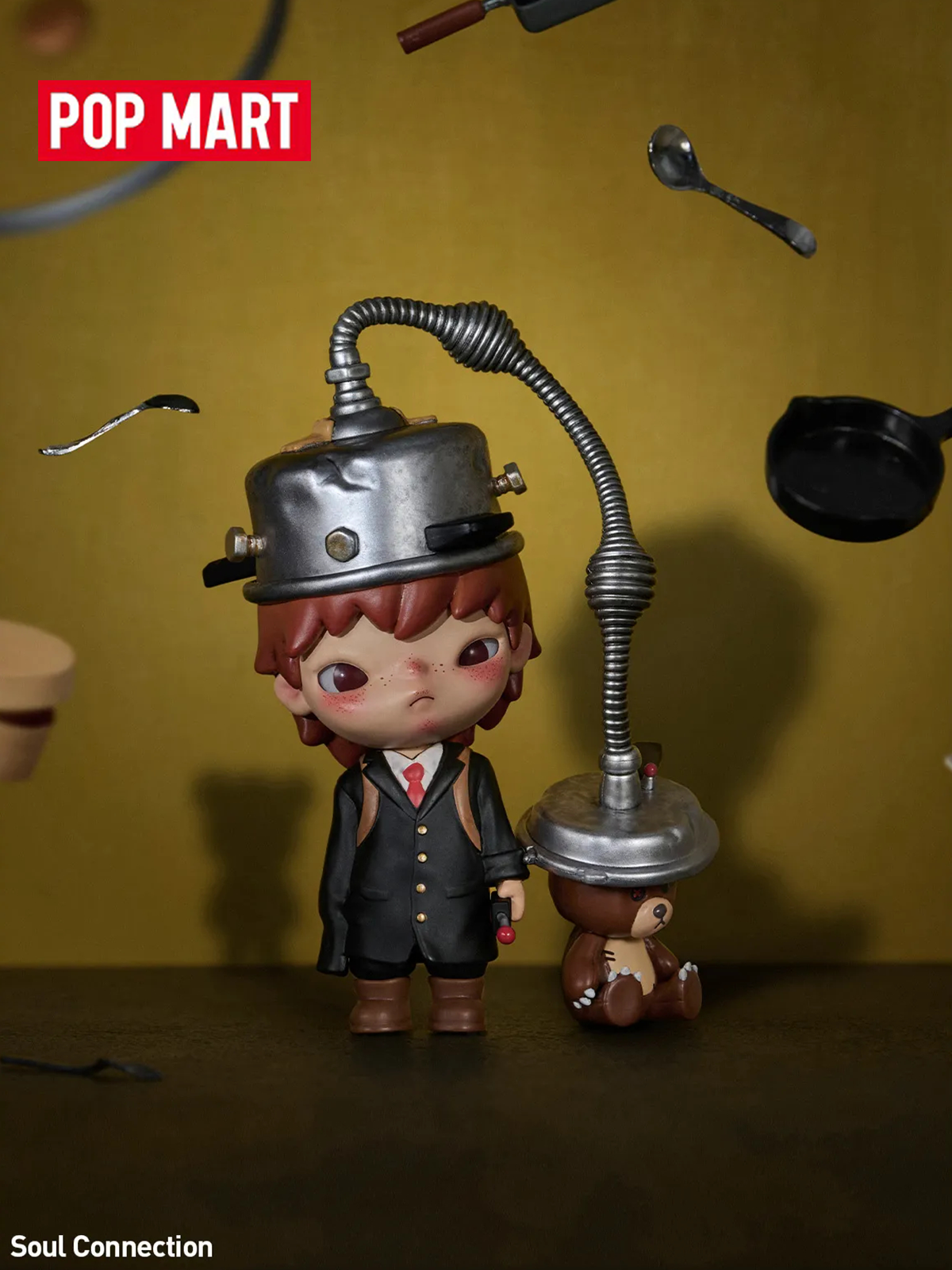 Коллекционная фигурка Слепая коробка POP MART Hirono Echo Series Figures-Soul Connection, пластик, унисекс, коллекционная,1 шт