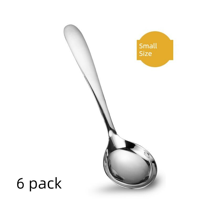 Ложка Miniso из нержавеющей стали 304, новая модель, бытовая, с длинной ручкой, круглая, для взрослых, маленькая ложка
