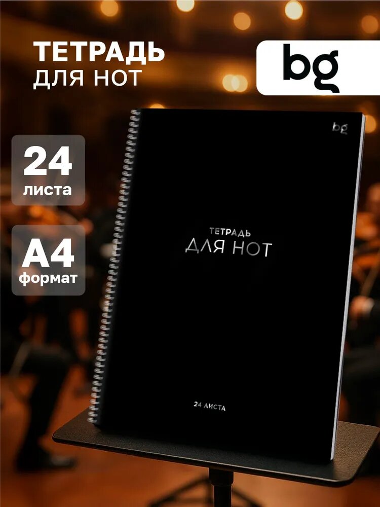 Тетрадь для нот А4 на кольцах