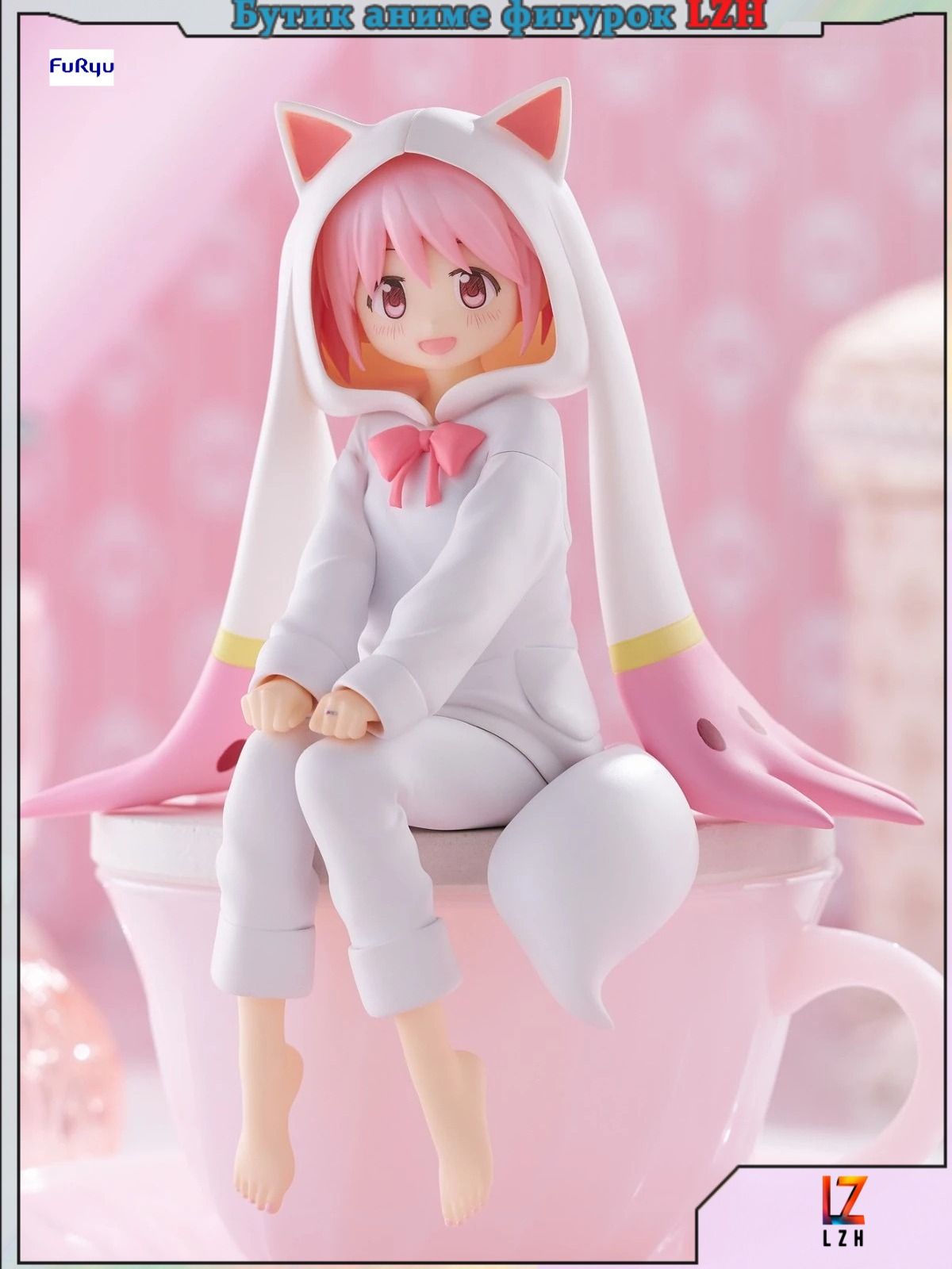 Аниме фигурка FuRyu Noodle Stopper Figure Мадока Канамэ Магика(Madoka Kaname) из Puella Magi Madoka Magica: Rebellion 14cm (LZH)