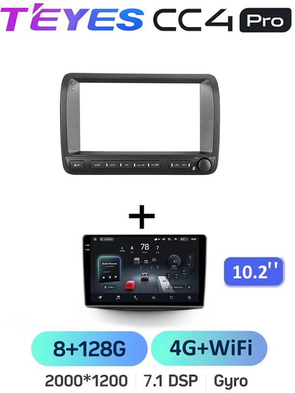 Магнитола Teyes CC4 Pro 8/128 Gb 10.2" Toyota Crown Majesta 3 S170 1999-2004