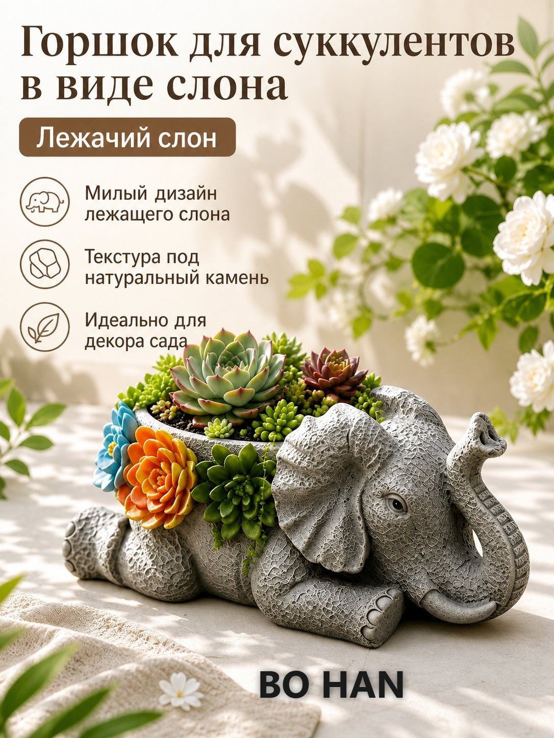 Вазон 0.5 л, 6 см, 1 шт, цвет серый