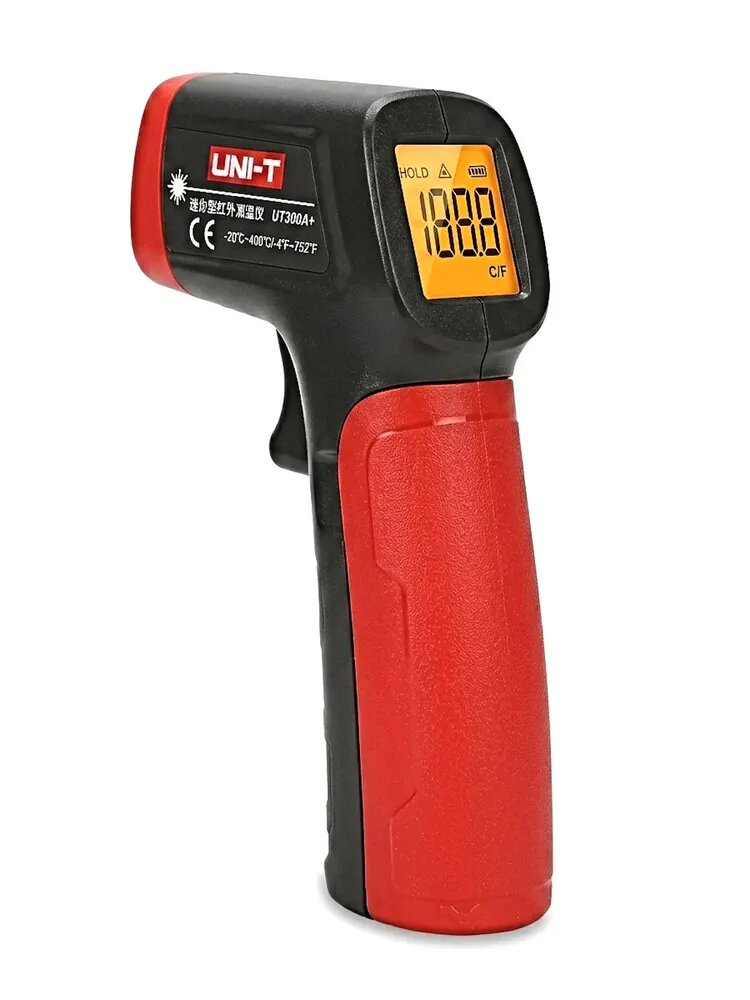 UNIT UT300A+ инфракрасный пирометр 20+400C, бесконтактный термометр с лазерным прицелом