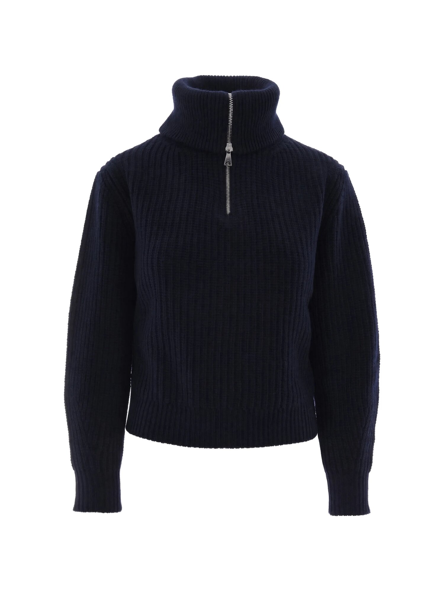 Свитер Max Mara Ribbed-knit half-zip sweater