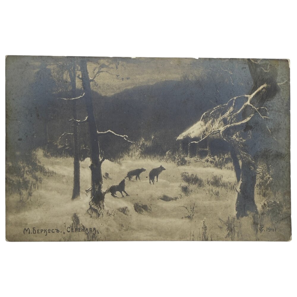 Почтовая открытка "Беркос - Серенада" 1900-1917 гг. Российская Империя