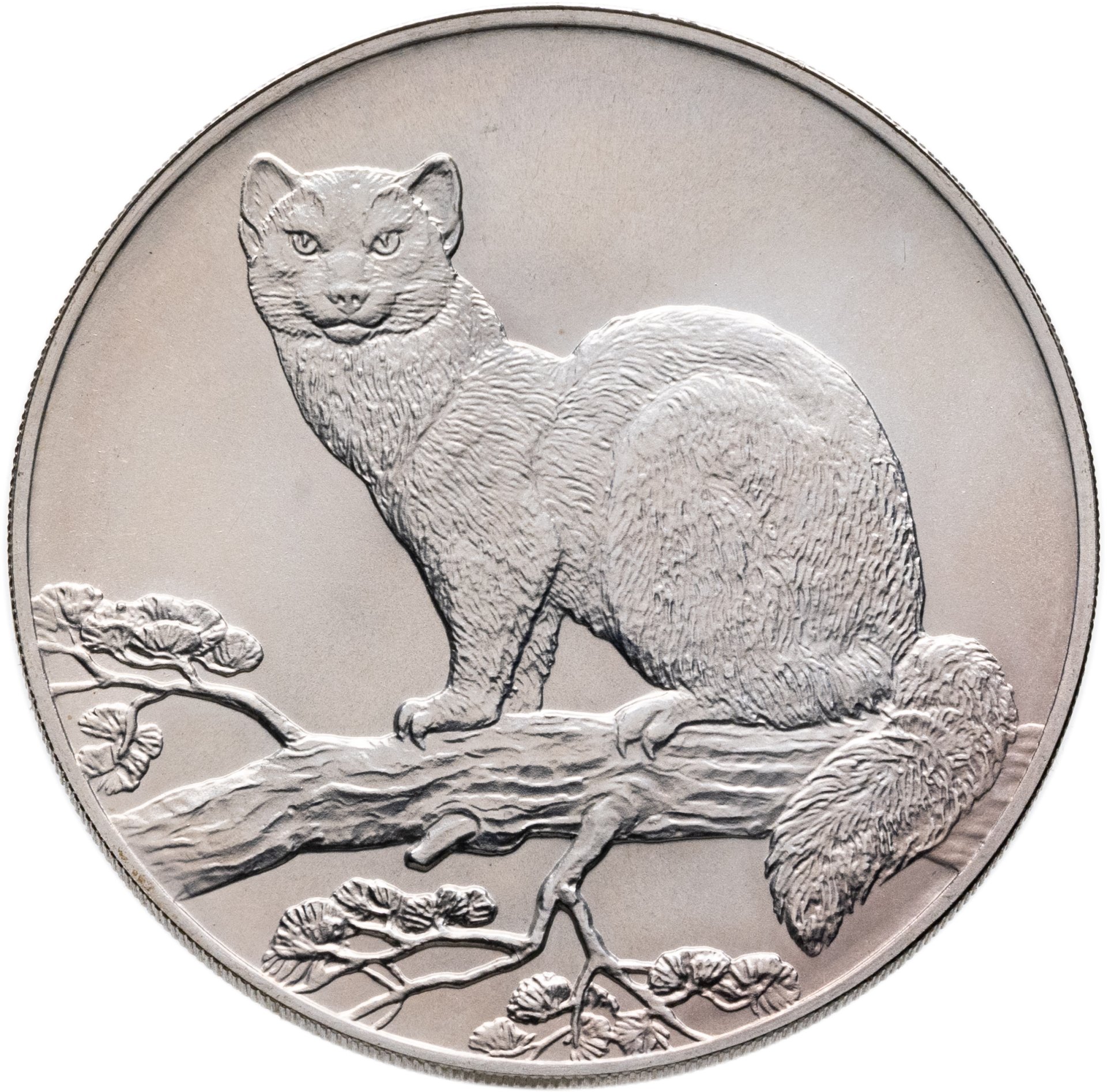 3 рубля 1995 ММД соболь, Серебро 925, в сохранности UNC