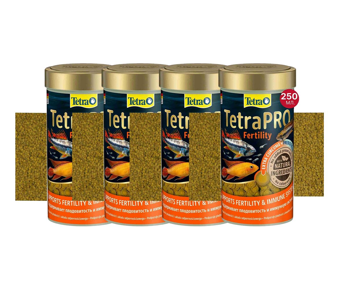 TetraPRO Fertility корм для плодовитости рыб 250 мл x 4 шт.