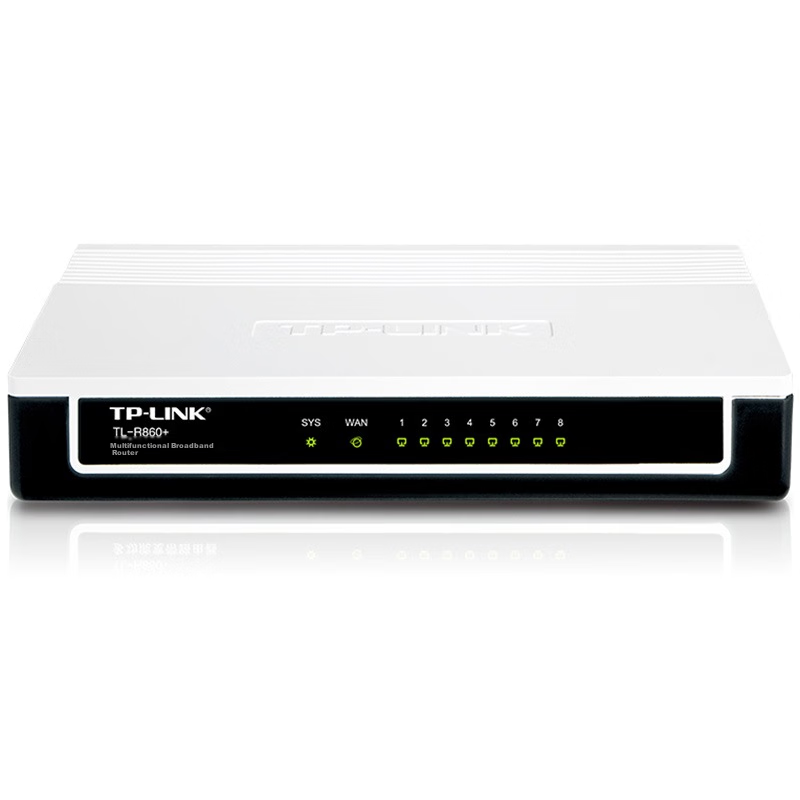 TP-LINK TL-R860+ 8-портовый многофункциональный проводной широкополосный маршрутизатор Цвет：8-портовый