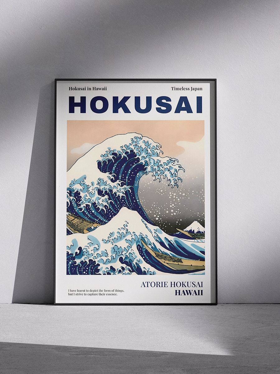 Постер на стену для интерьера Hokusai / Плакат формата А3 (29,7*42 см)