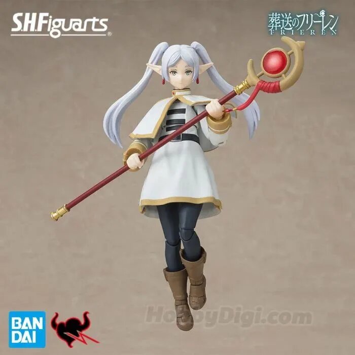 Фигурка с возможностью перестановки частей тела BANDAI SHFiguarts Фрирен из Похорон Фрирен, высота около 14 см (включая эффектные детали) / высота основного тела около 12 см