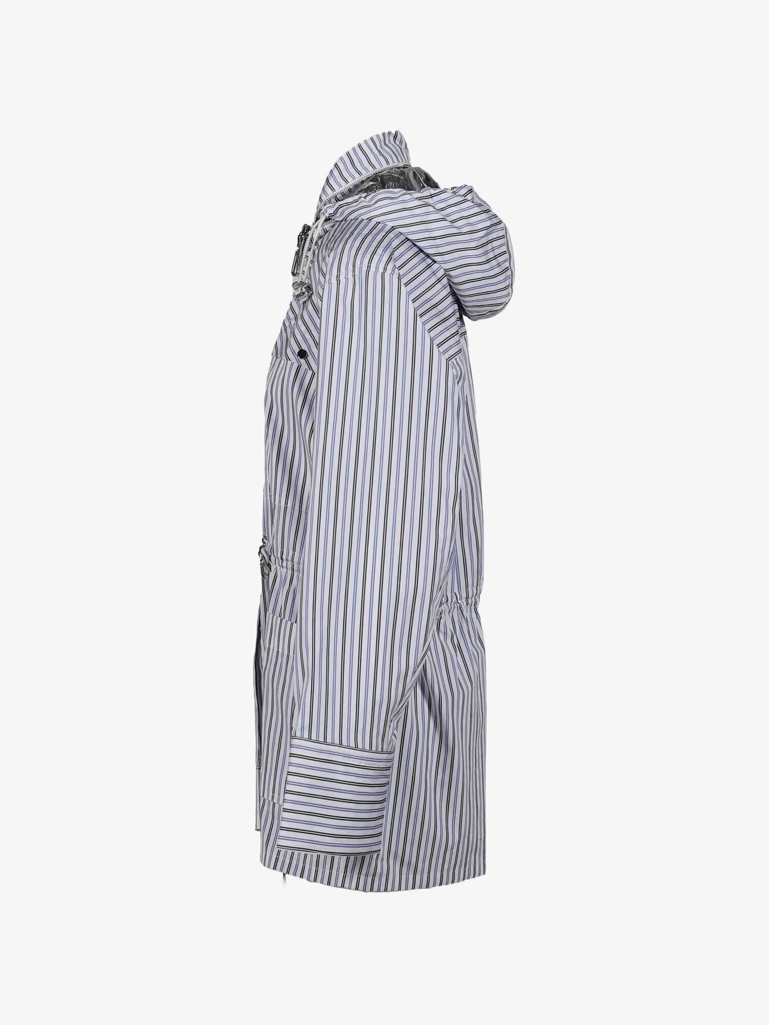 Куртка rabanne Striped drawstring jacket, размер 34, синий — фото 1