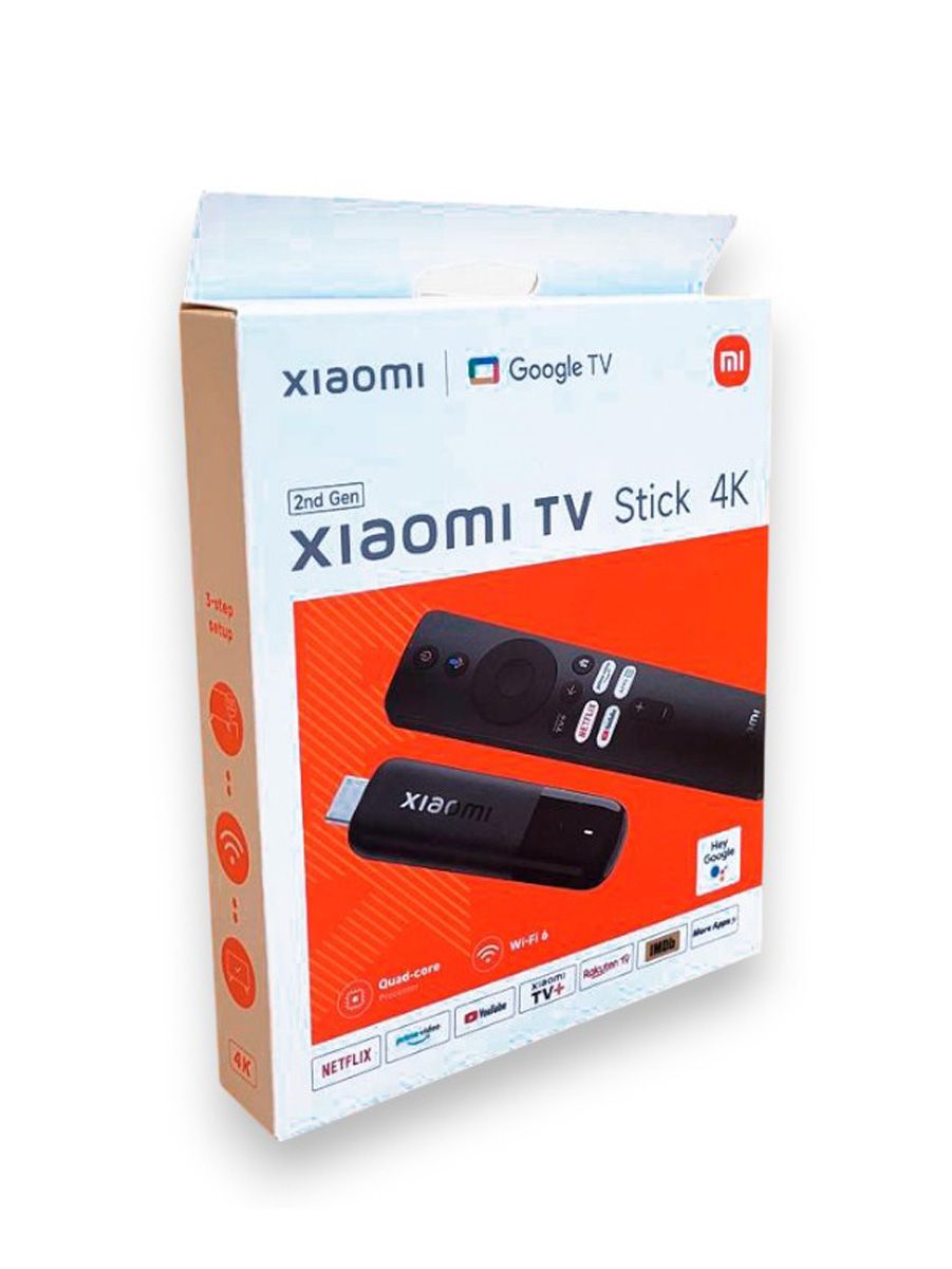 Xiaomi Медиаплеер /ТВ-приставка TV Stick 4K 2nd Gen (MDZ-33-AA) Глобальная версия Android, 2 ГБ/8 ГБ, Wi-Fi, черный, черный матовый
