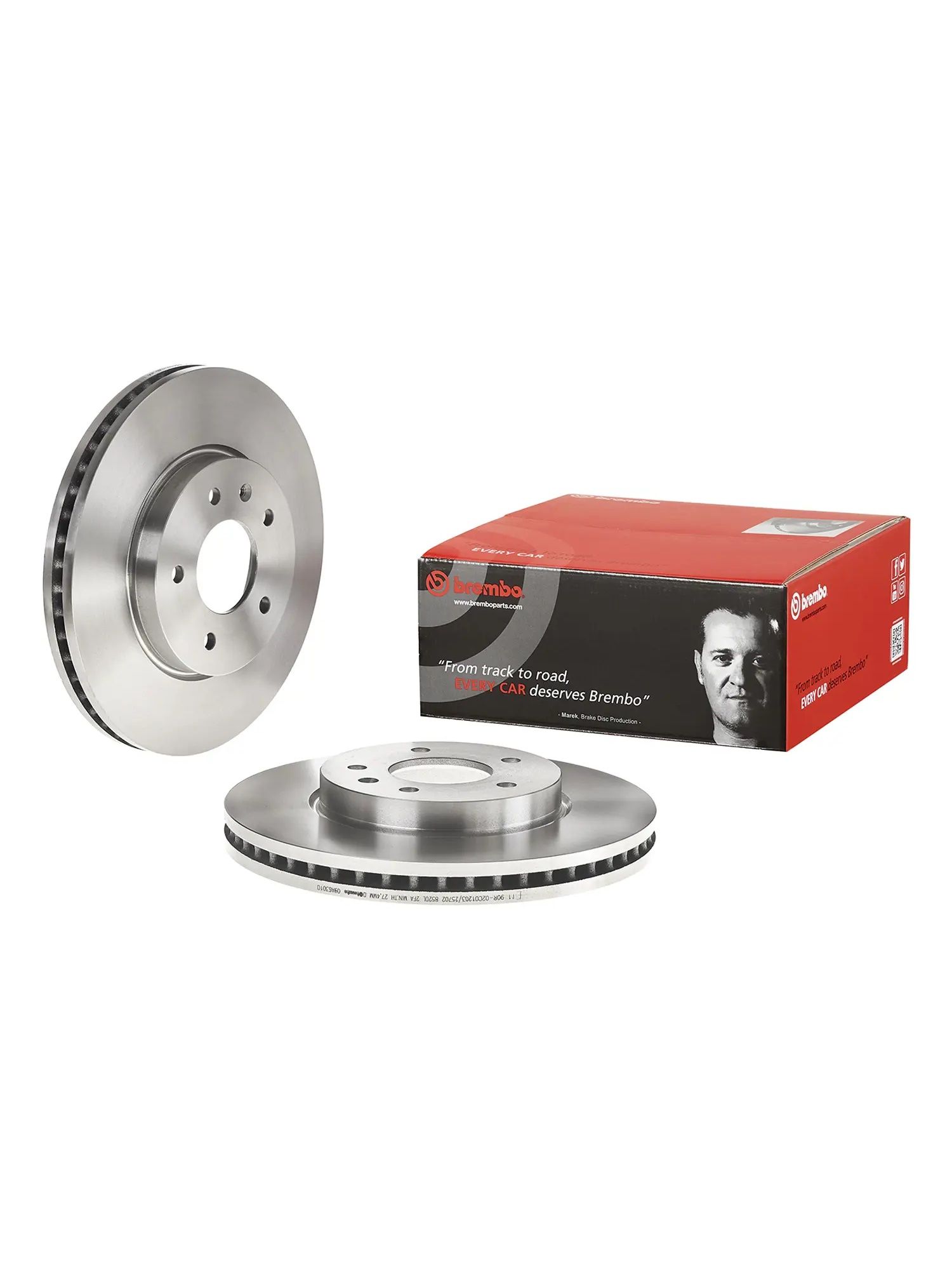 Диск тормозной вентилируемый передний BREMBO (09. A630.10) Prime Standard