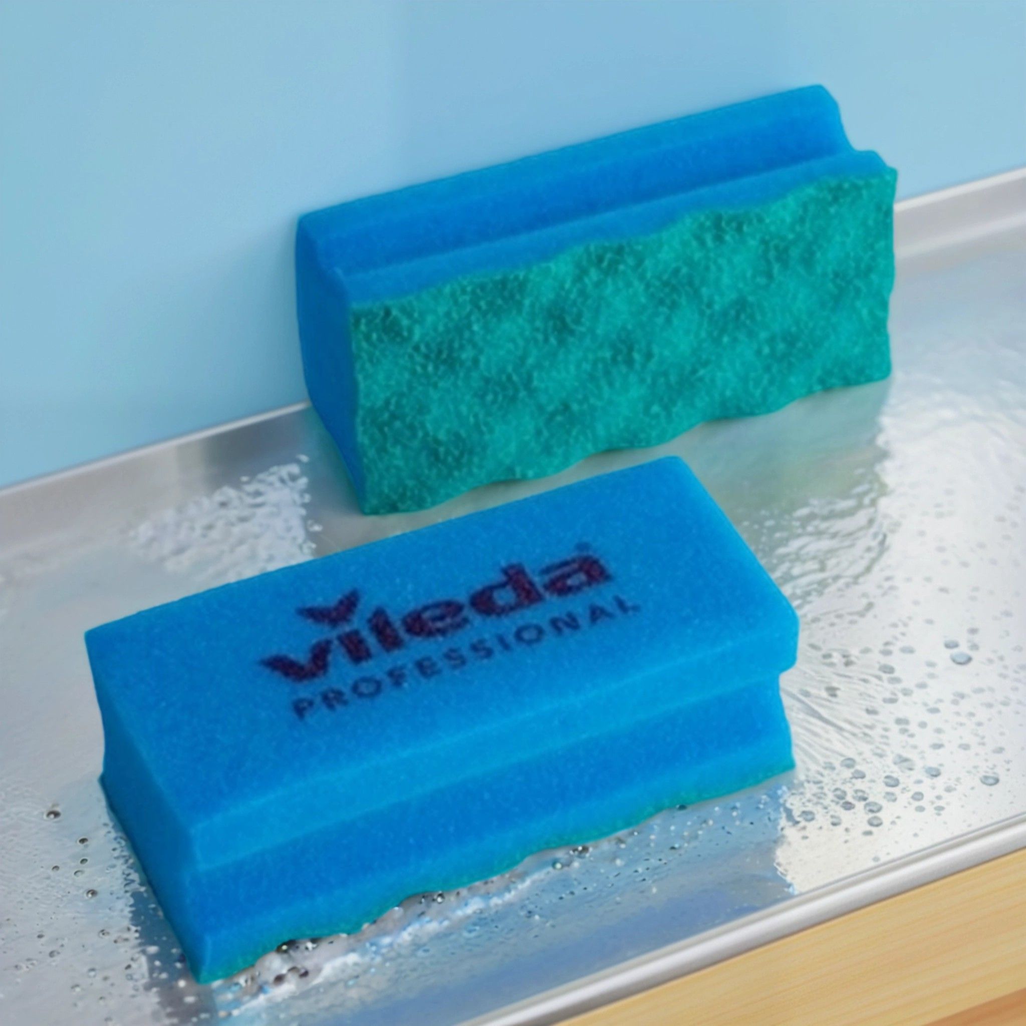 Губка, Vileda Professional, ПурАктив, голубой 2шт.