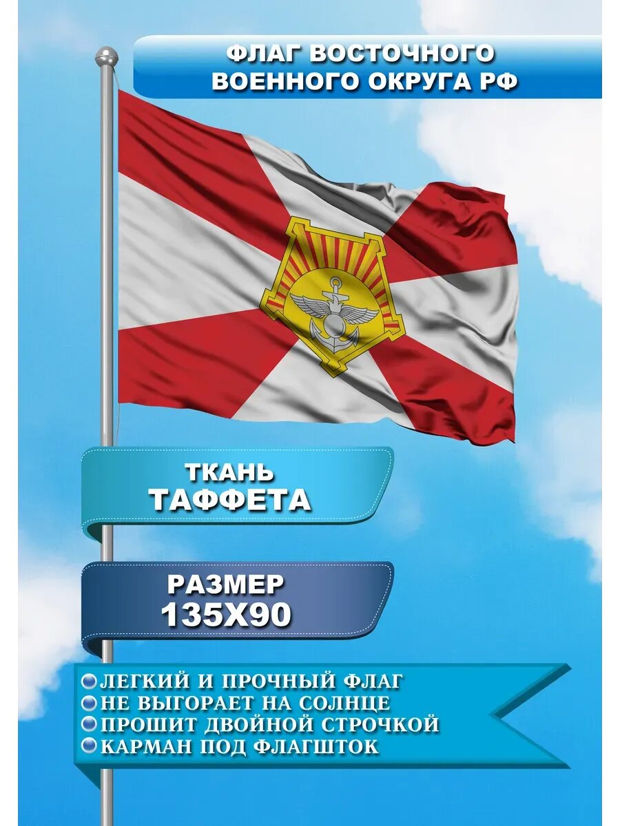 Односторонний флаг Восточного военного округа РФ