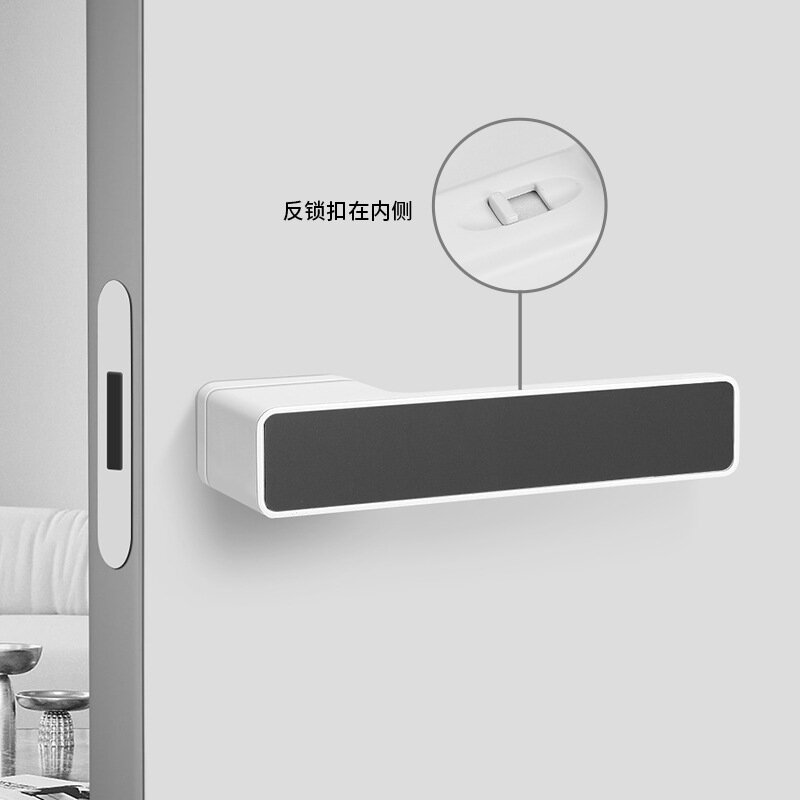 Минималистичный магнитный бесшумный экологичный дверной замок, дверной замок для спальни, интегрированный замок, дверной замок для внутреннего помещения, комплект дверного замка for the bathroom