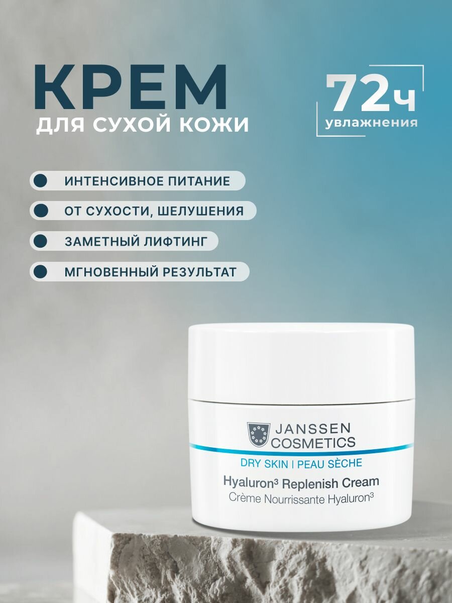 Крем для лица увлажняющий Janssen Cosmetics с гиалуроновой кислотой насыщенной текстуры 50 мл.