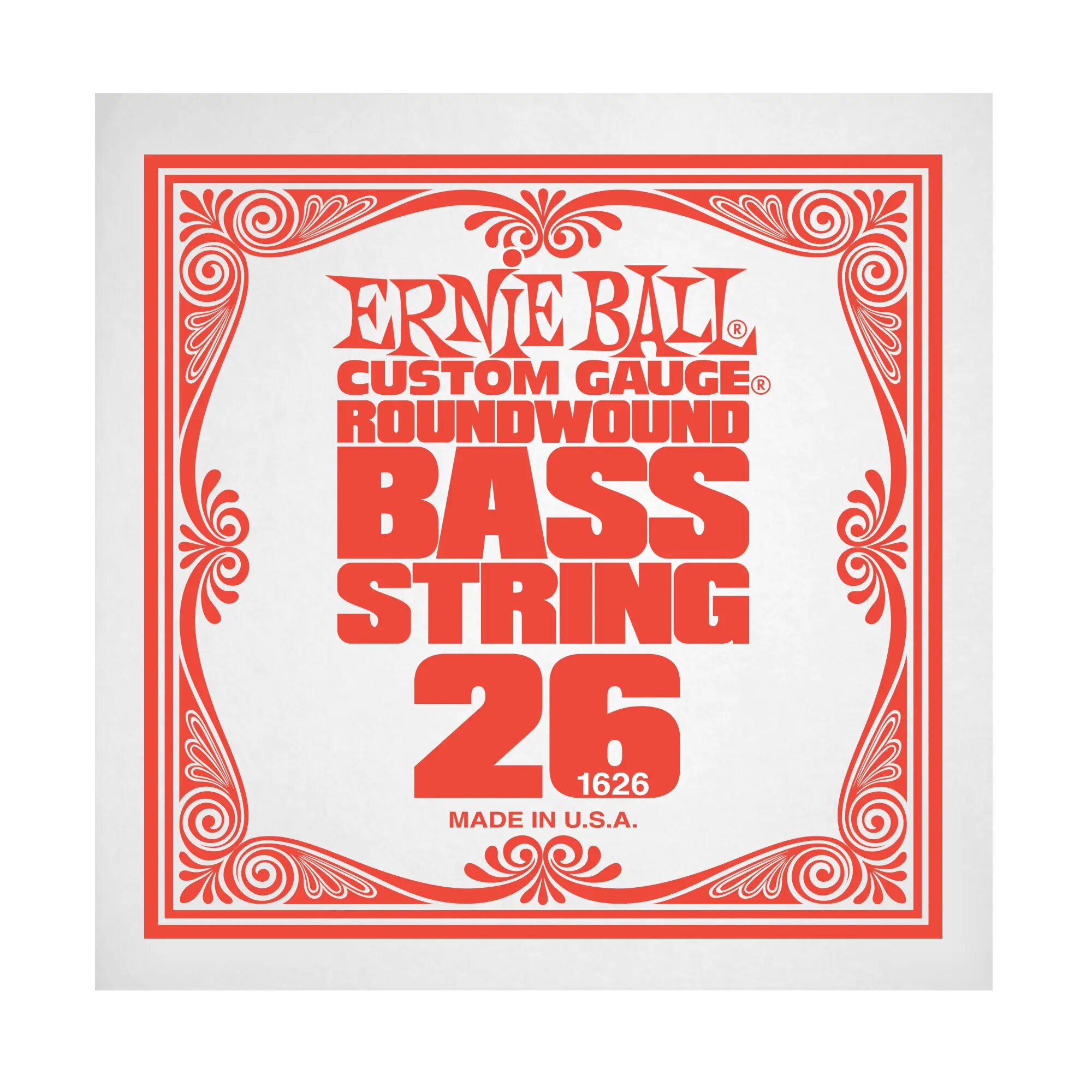 Струна для бас-гитары Ernie Ball P01626, сталь никелированная, круглая оплетка, калибр 26