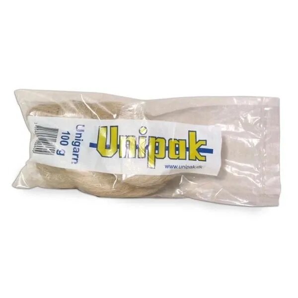 Лён сантехнический / пакля уплотнительная / лен для труб 100гр Unipak Unigarn 1500210