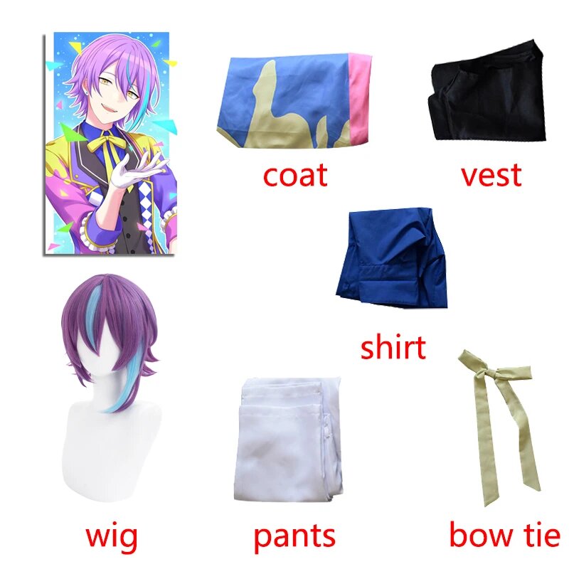 Игра Kamishiro Rui Косплей Проект Sekai Красочные сценические костюмы для косплея Костюмы для выступлений Парик Хэллоуин Карнавал Cos Взрослые мужчины