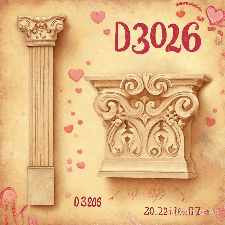 Пилястра в сборе полиуретановая под покраску D3026 Перфект. 241 см высотой