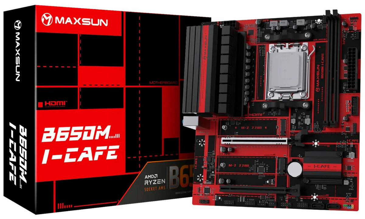 Материнская плата Maxsun MS-B650M I-CAFE (AM5, mATX)