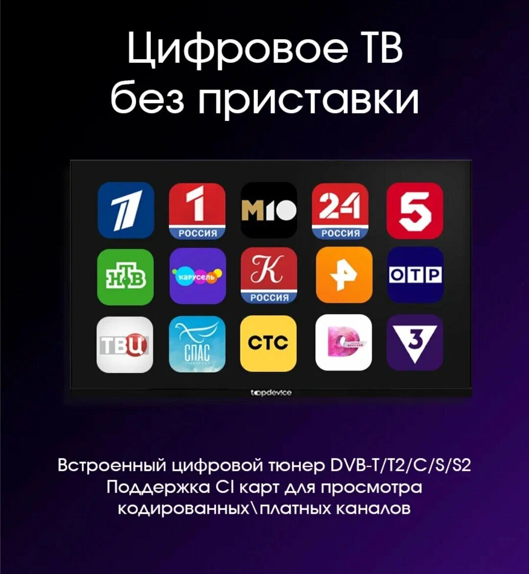 Телевизор Smart TV 32" Android , W iFi — фото 1