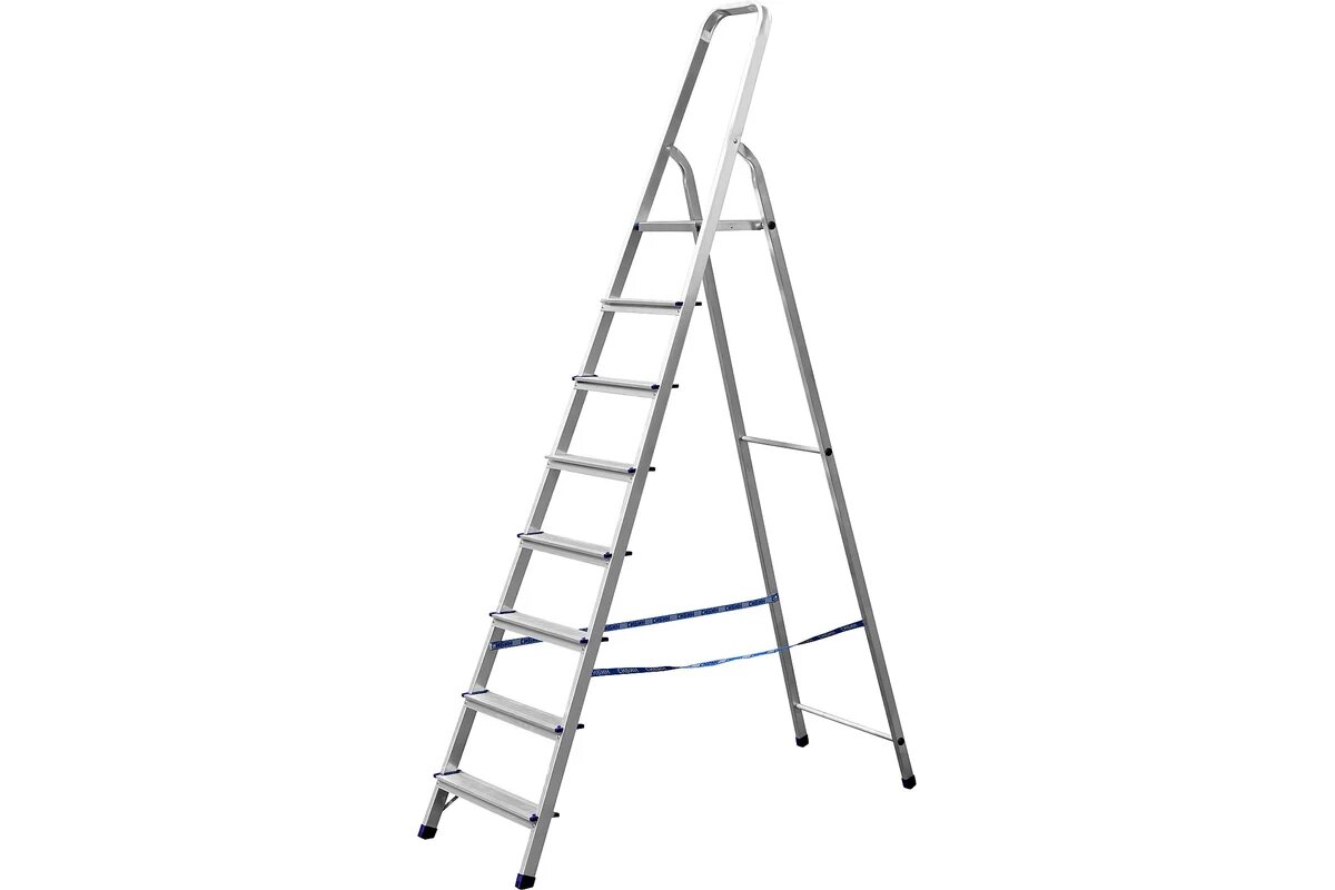 Стремянка Сибин 38801-8, 8 ступеней, до 150 кг, высота площадки 1,66 м