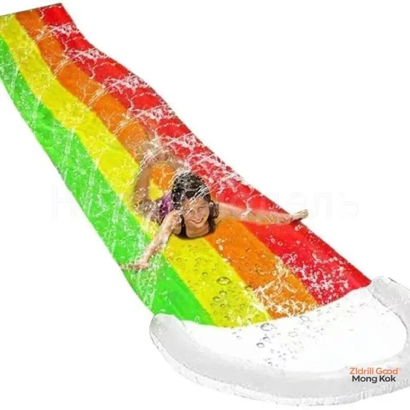 Водная горка Rainbow Waterslide для детей 5-12 лет разноцветная