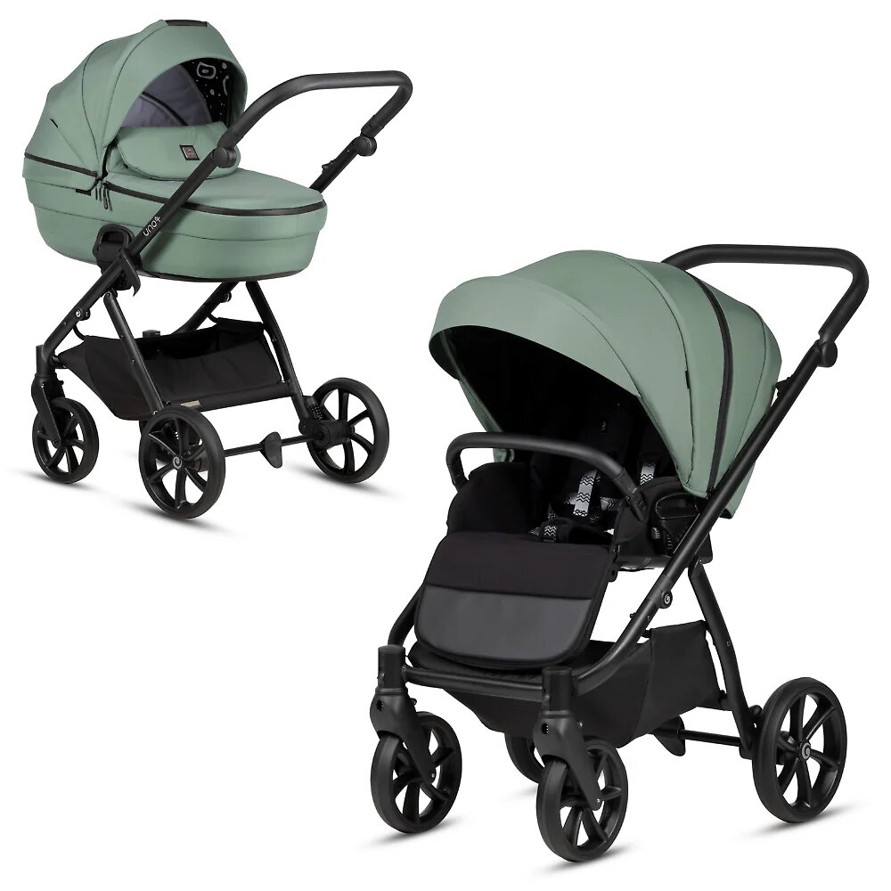 Детская коляска 2в1 Tutis Uno 6+, цвет Dark Ivy (Зелёный), артикул производителя 1602130