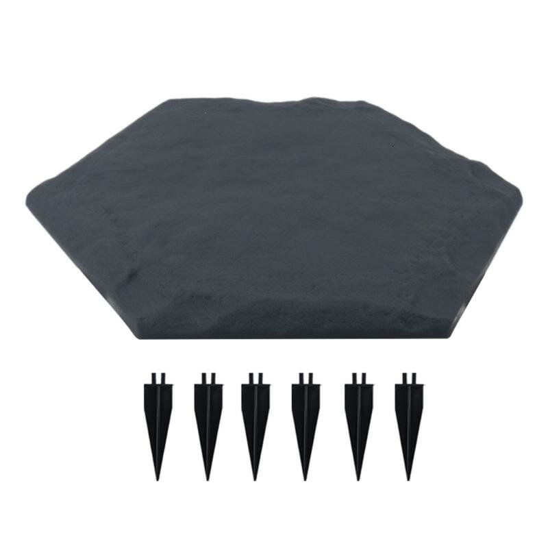 Декоративные садовые плитки для дорожек, Черный голубой - Шестиугольник