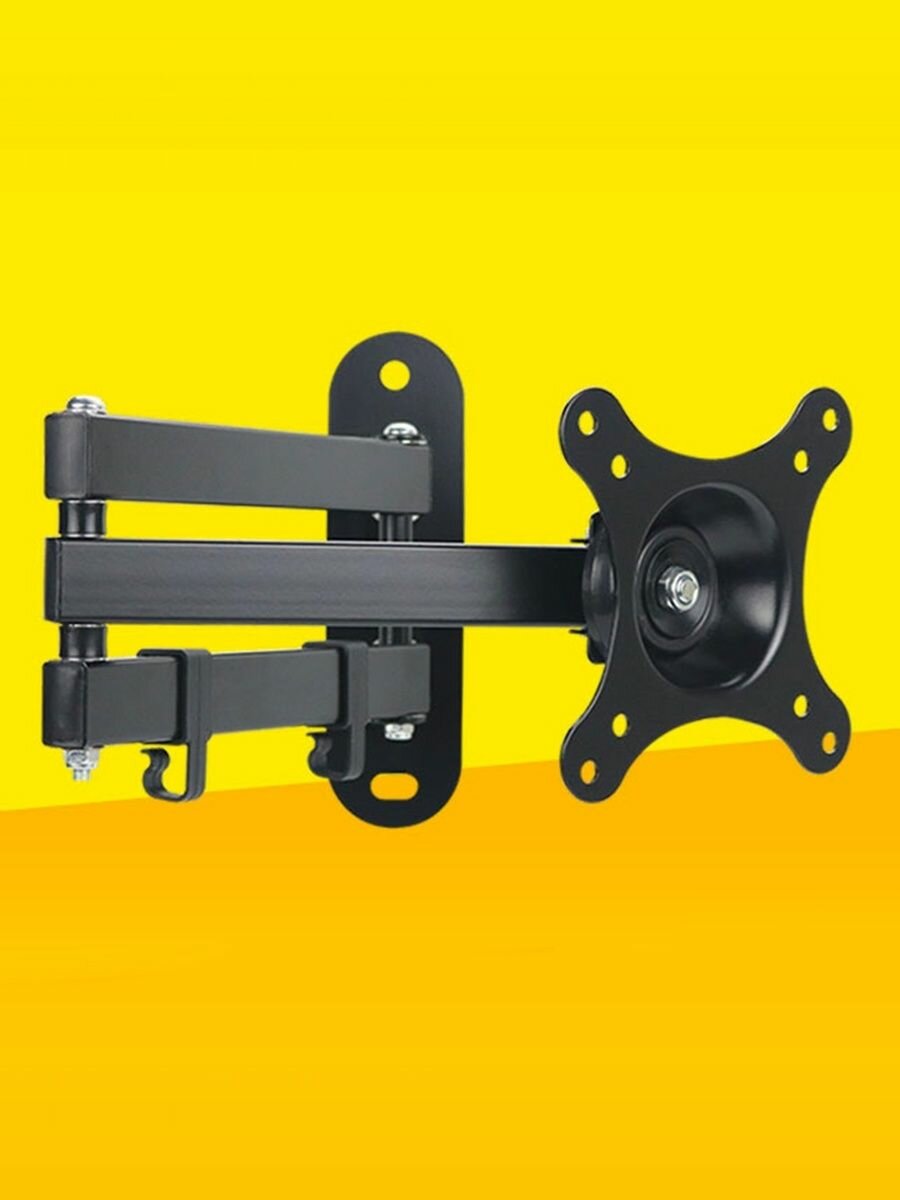 Настенное крепление для жк мониторов 10-27 дюймов черное