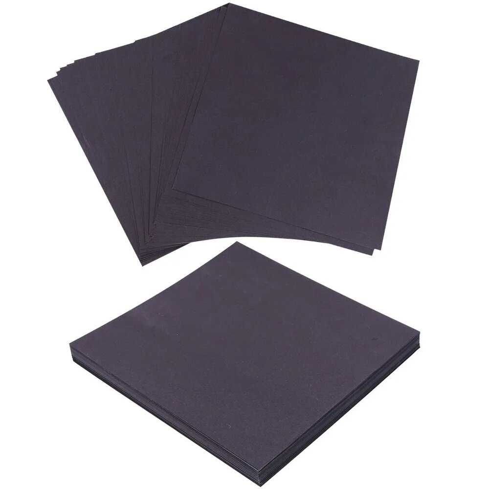 Черная бумага для оригами из плотного материала, квадратная, 200 листов, для детского творчества