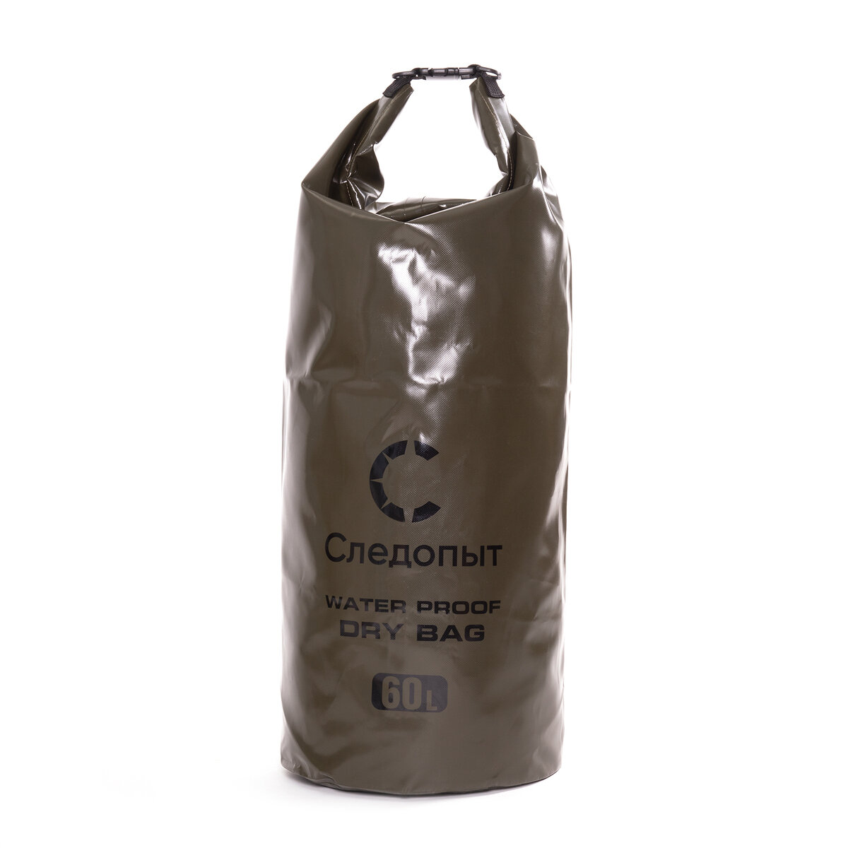 Гермомешок "следопыт - Dry Bag" без лямок, 60 л, ПВХ, цв. хаки, PF-DBS-60Н