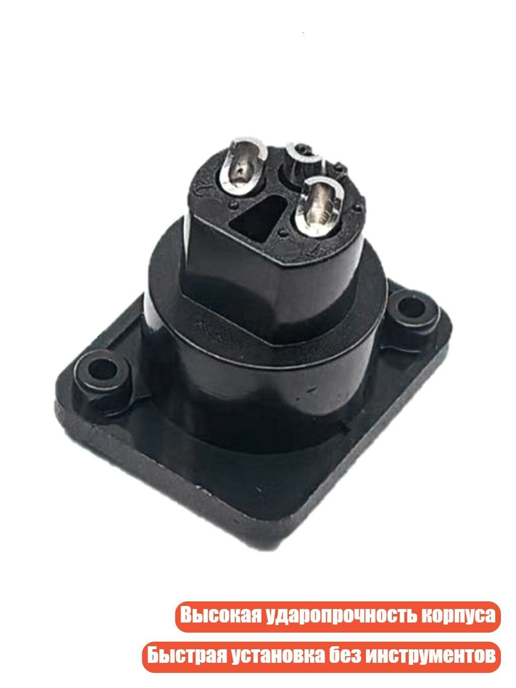 Аудиоразъём 3-контактный прямой панельный, Женская грубая игла