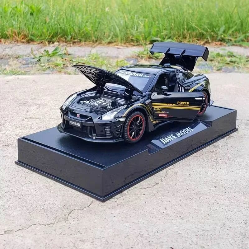 1:32 Nissan GTR R35, Сплавная модель автомобиля, подарки для мальчиков, коллекционные хобби, подарки на день рождения
