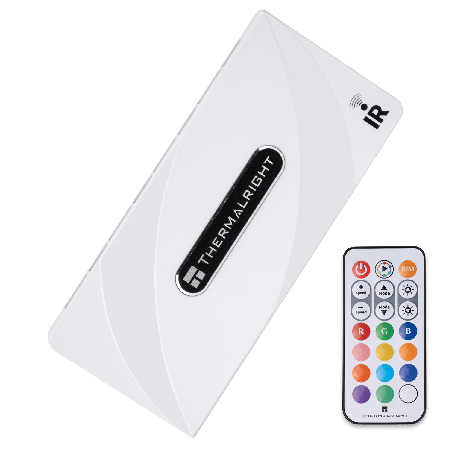Разветвитель Thermalright TL-ARGB и FAN HUB x8 IR контроллер для вентиляторов и ARGB устройств, пульт ДУ, белый