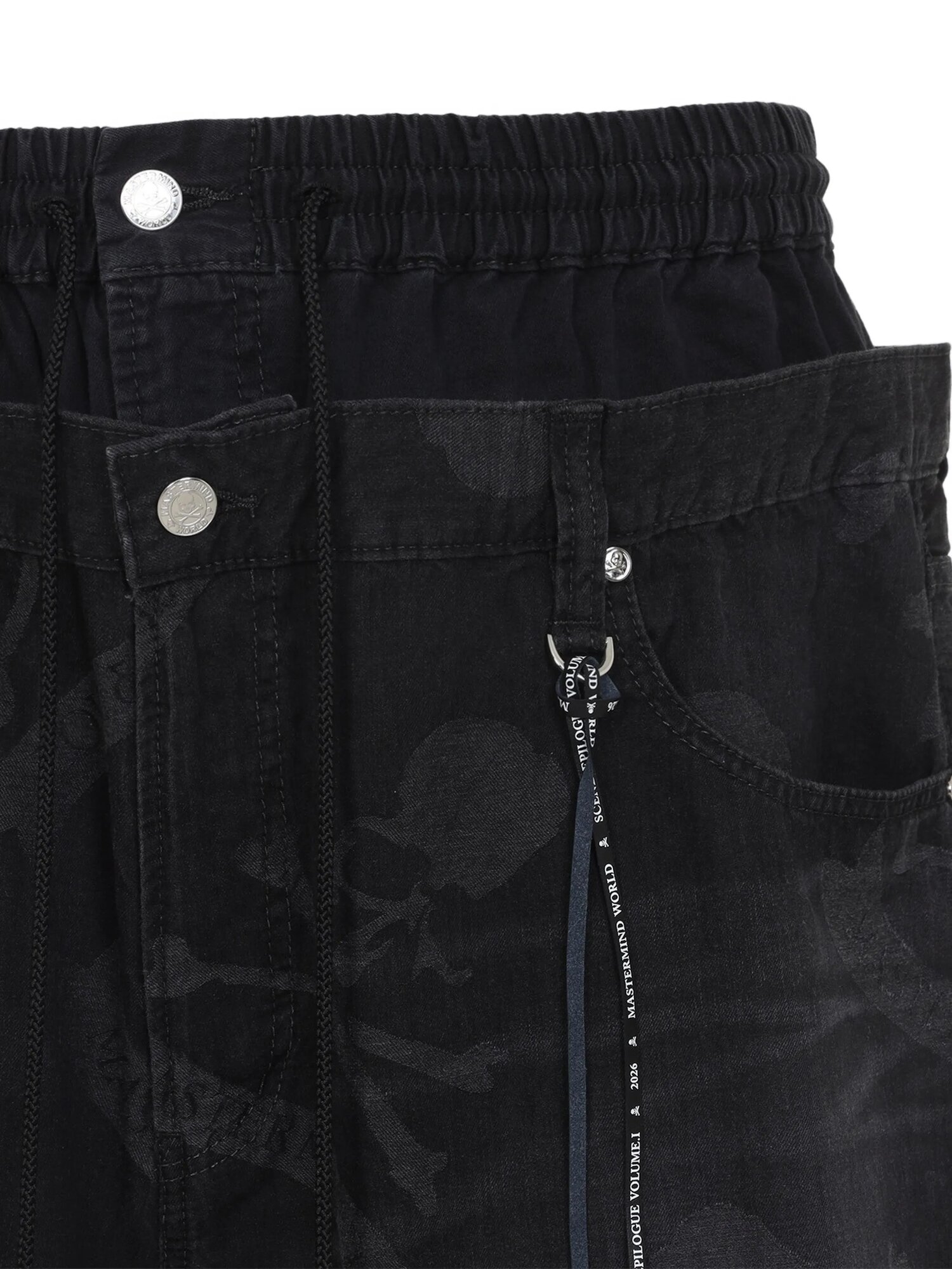Джинсы MASTERMIND Skull-print jeans, размер L, черный — фото 1