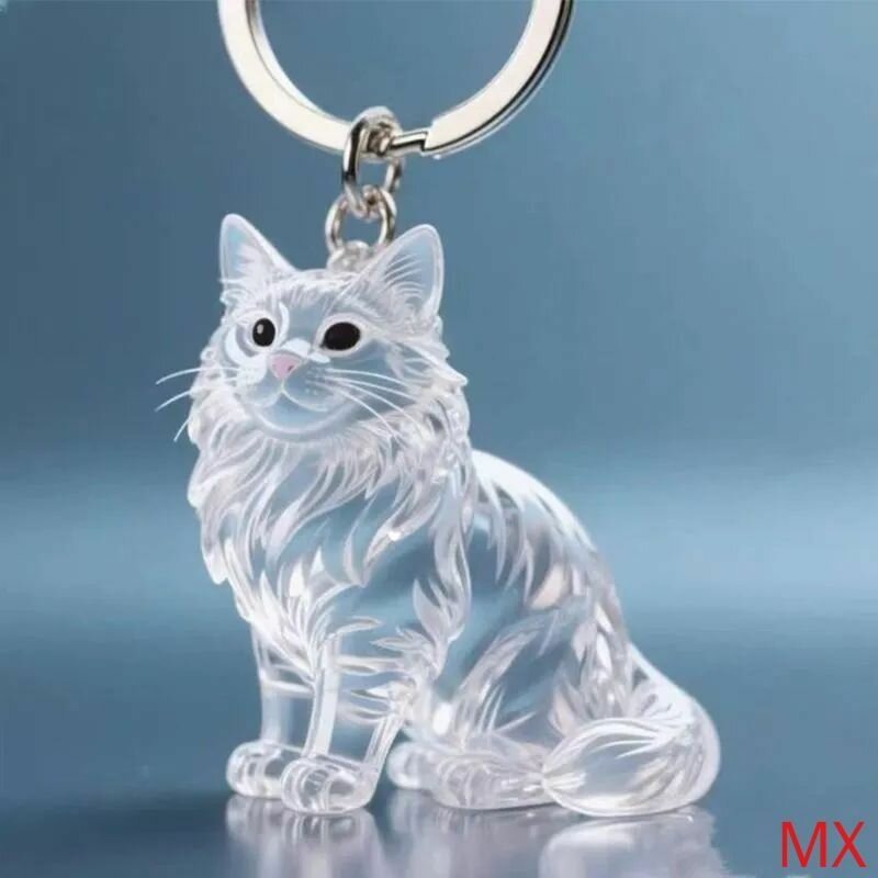 Прозрачная коробка для хранения кошачьей шерсти, сумка-капсула для хранения, брелок для ключей