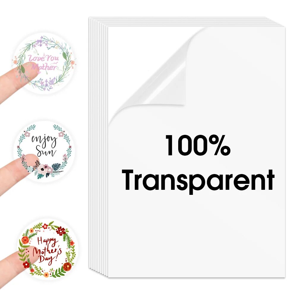 10 листов виниловой наклейки для печати, бумага формата А4, глянцевая матовая прозрачная голографическая клейкая наклейка, бумага для струйного принтера