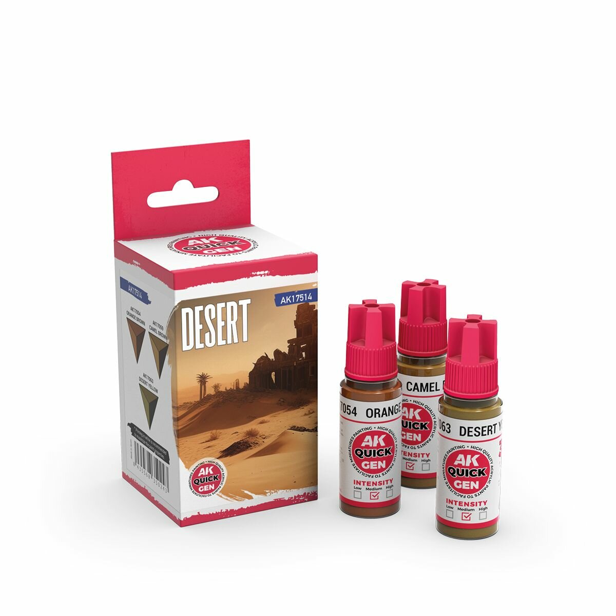 Набор акриловых красок AK Interactive - QUICK GEN Set - Desert