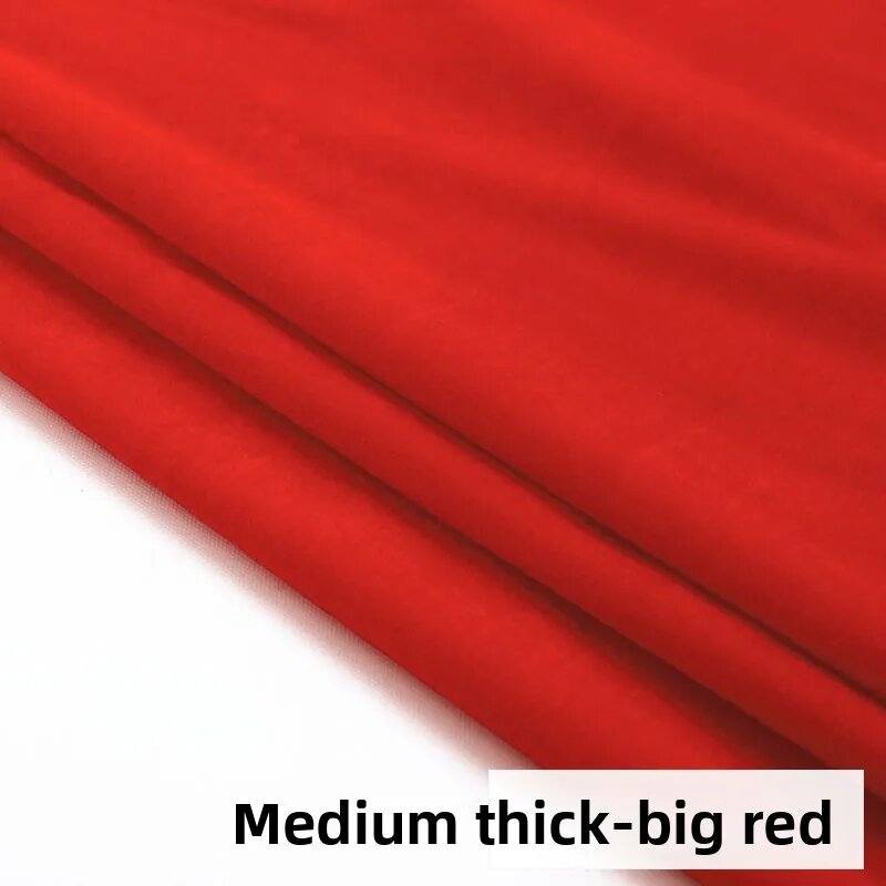 Золотой бархат из вискозы/полиэстера 160 см Красный, 19 medium thick