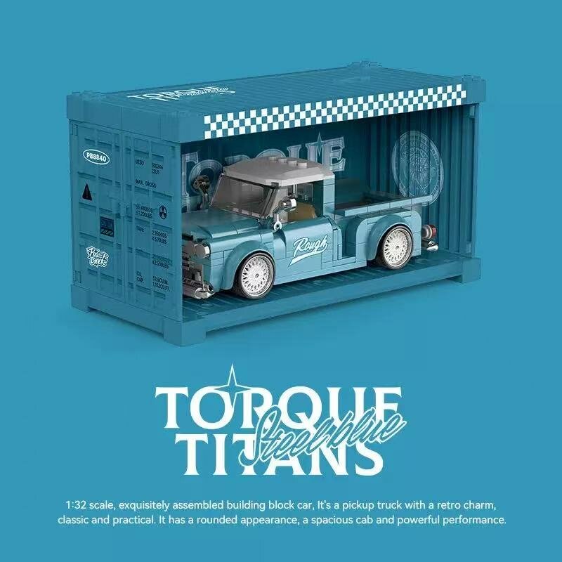 PowerBlock Pickup Trucks Sea Breeze Knight 8-Wide 1:32 Scale Car Technic Игрушки Кубики