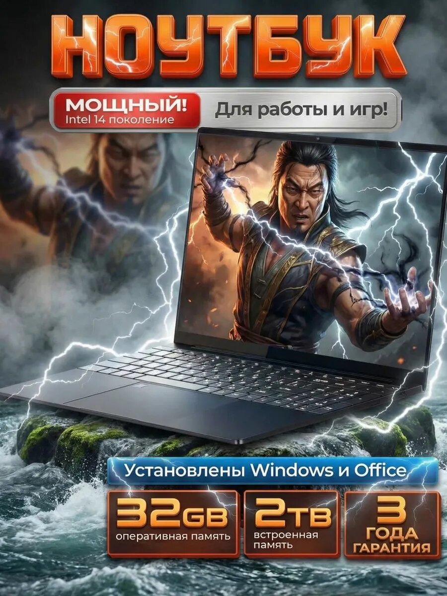 Ноутбук Intel Core i9-13900HX, 32GB RAM, 2048GB SSD, 2026 + Office