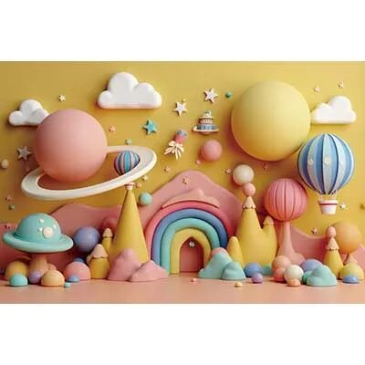 Фон для фотосъемки детский, 300x200cm, CJET03598a1