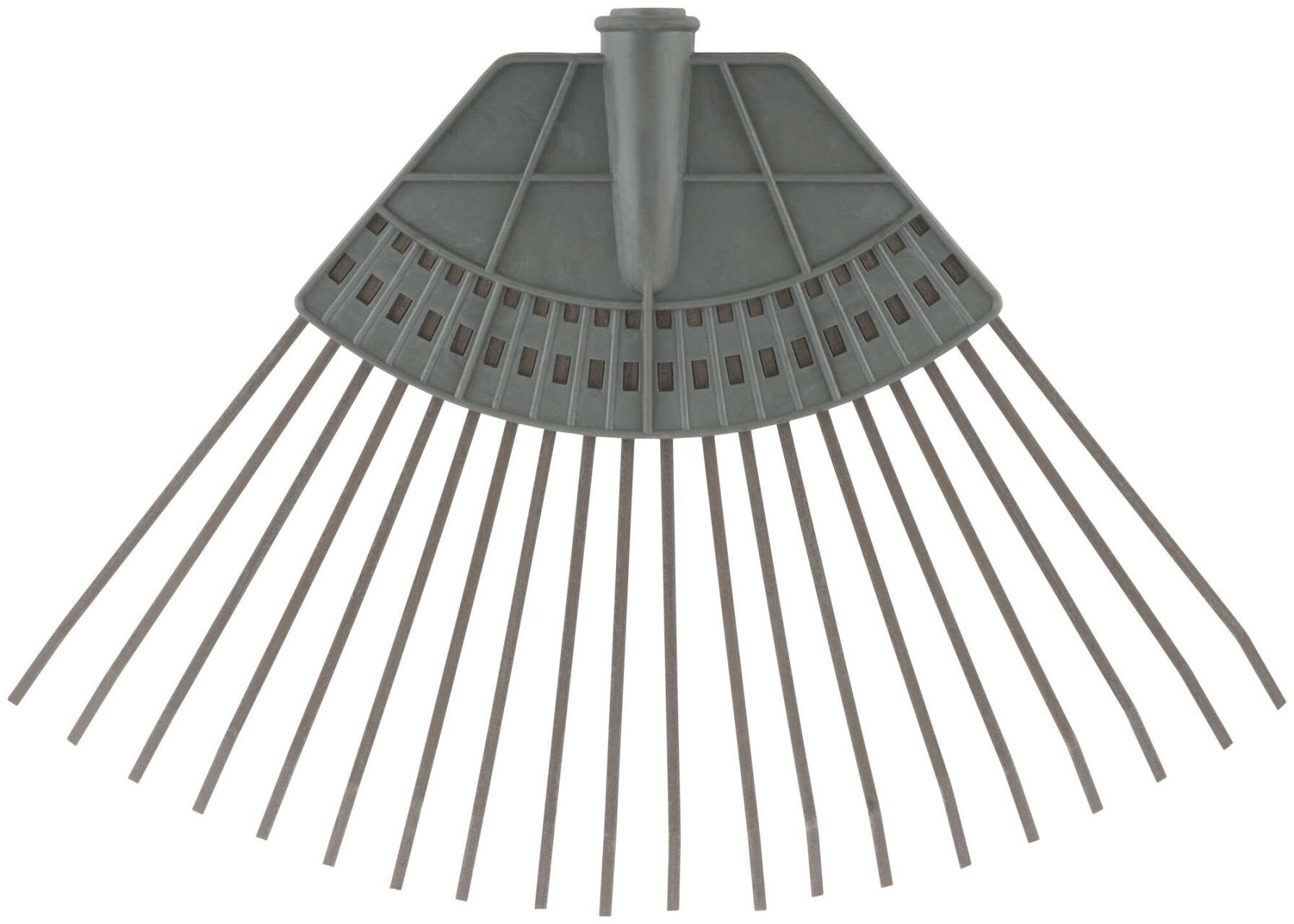 Грабли веерные пластинчатые (пластмассовая основа),20 зубьев, 310х450 мм, без черенка