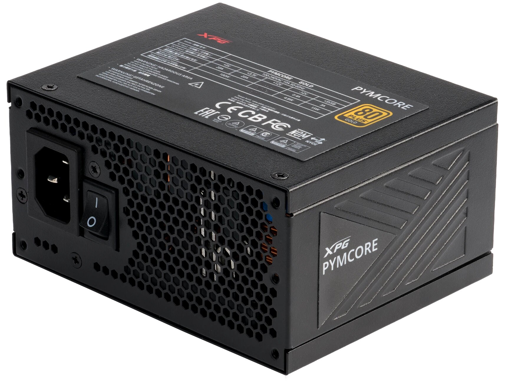 Блок питания ADATA XPG 750W PYMCORE SFX, модульный, 16 Pin PCIe 5.0, 80 PLUS Gold (PYMCORE750G-BKCEU)