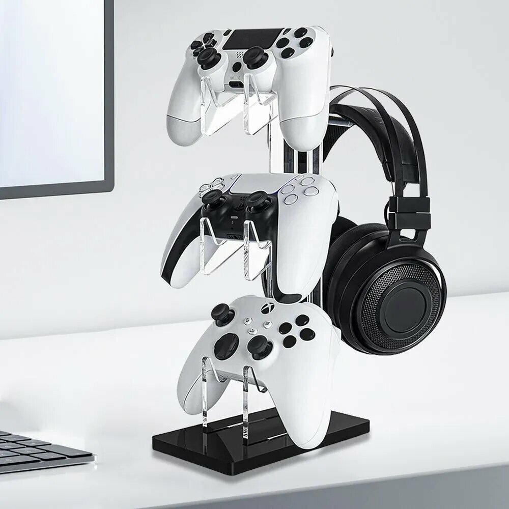 Кронштейн для геймпада, подходит для PS5/4/3/2/ Switch pro/ xbox, стабильный и долговечный, простой в хранении, съемный дизайн